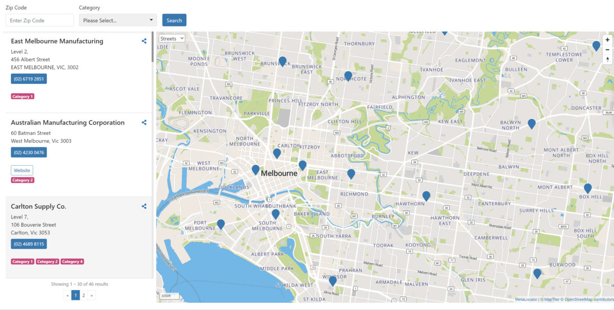 Store Locator Software in Australia - MetaLocator