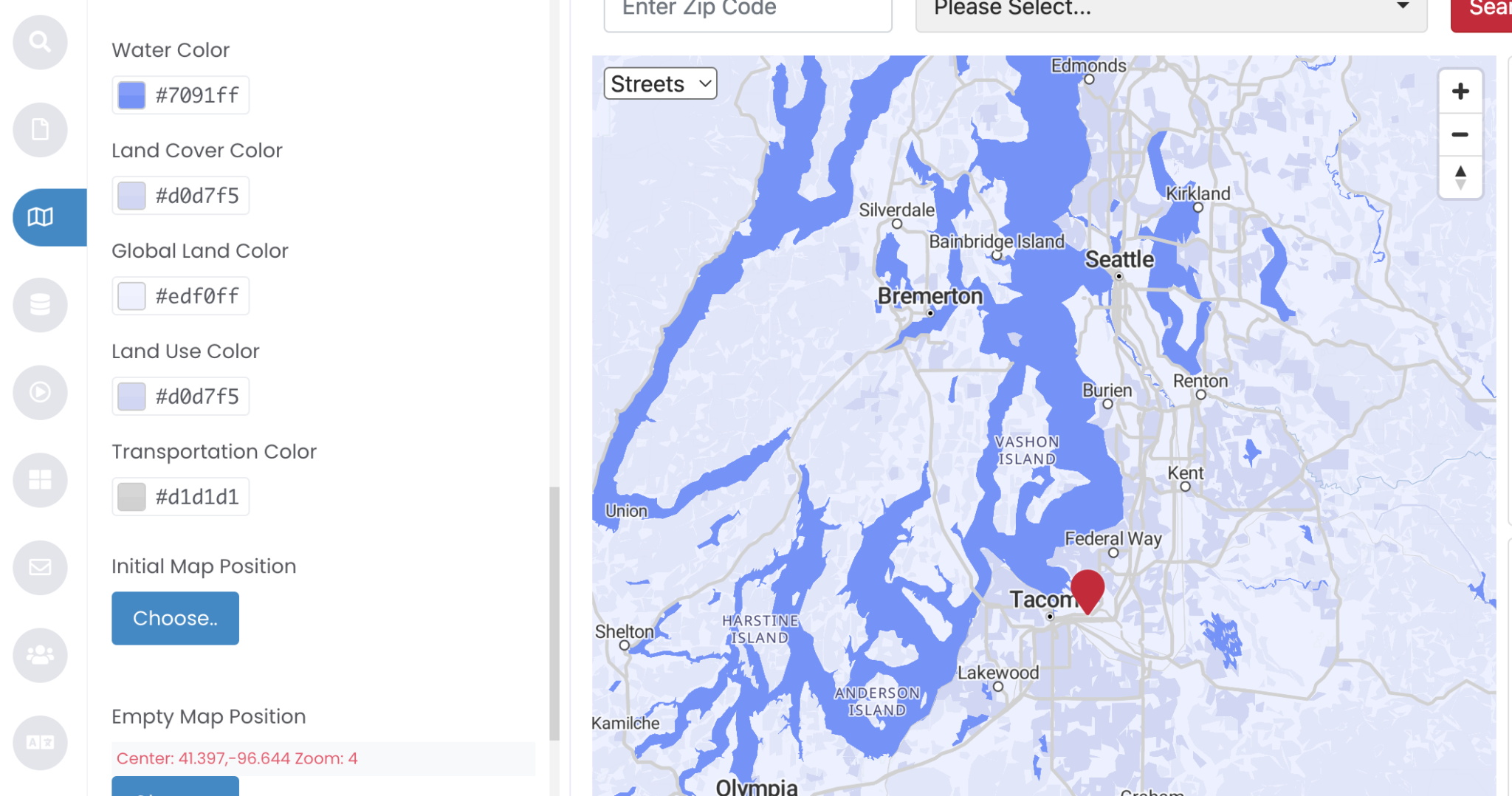 Custom Map Styles & Colors for Locator Software - MetaLocator